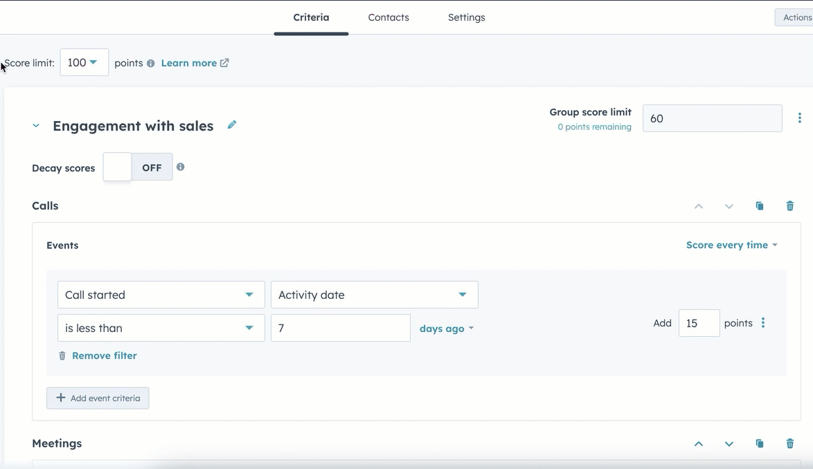 Transition from HubSpot Legacy Scoring to Smart CRM